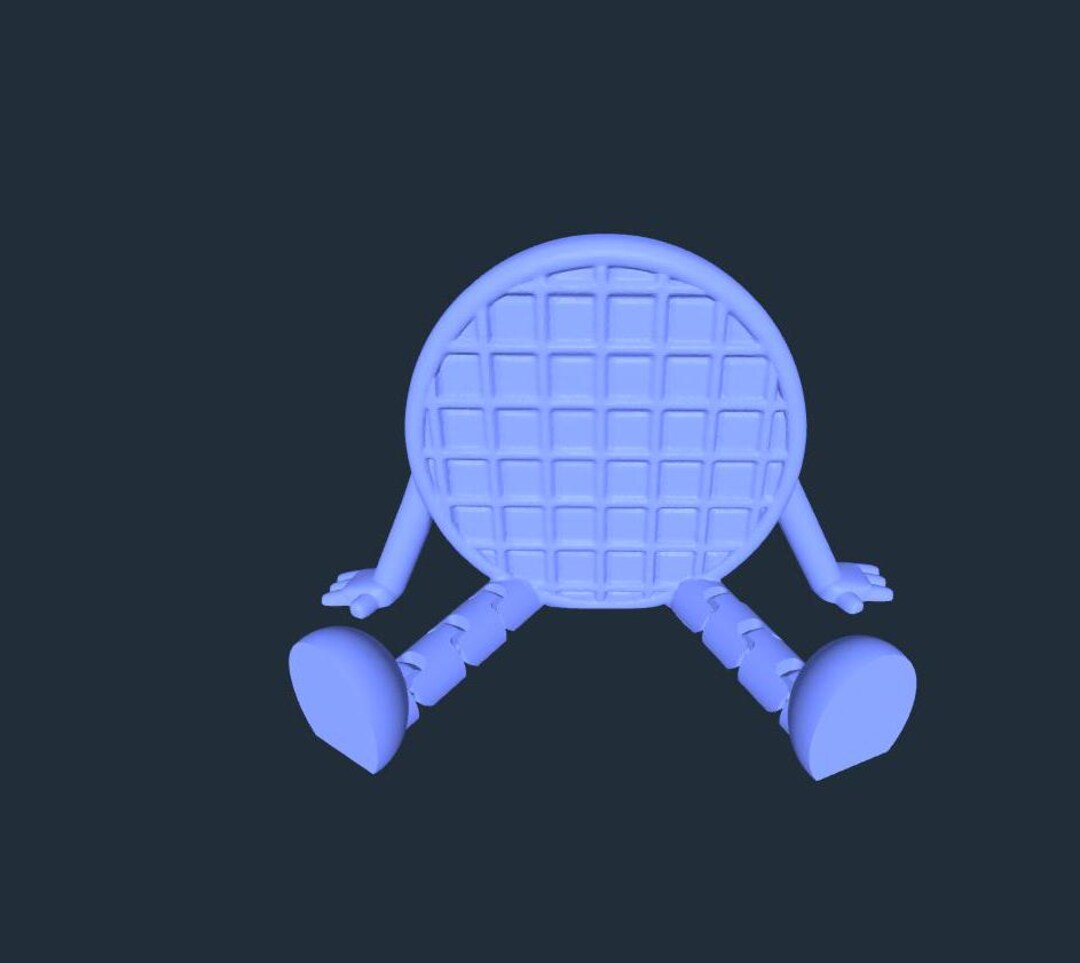 3D Waffle With Flexi Legs Decor STL, 3D Waffle Decor Printing File ...