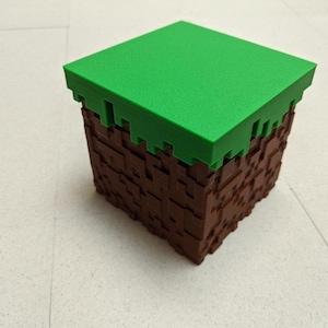 3D Minecraft Box STL, Minecraft Gift Box, 3D Minecraft Box With 3D ...