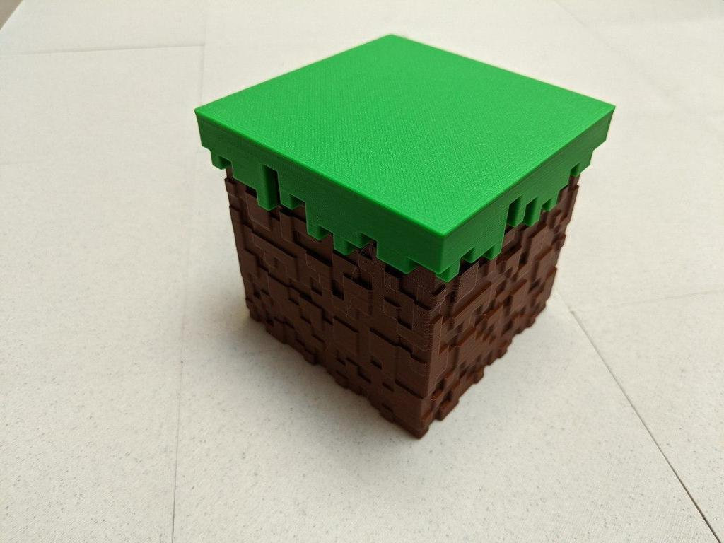 3D Minecraft Box STL, Minecraft Gift Box, 3D Minecraft Box With 3D ...