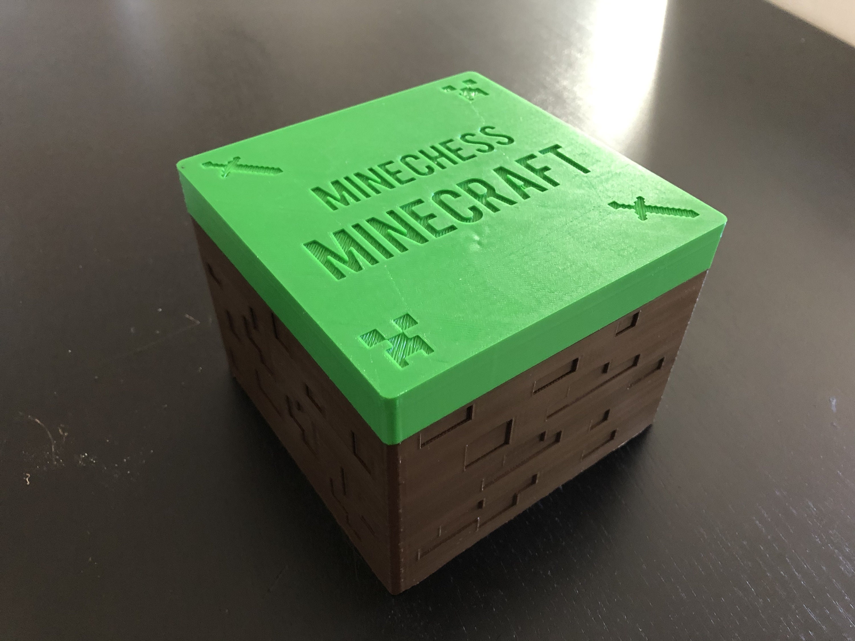 3D Minecraft Chess Set With Box STL File, 3D Minecraft Chess Set ...