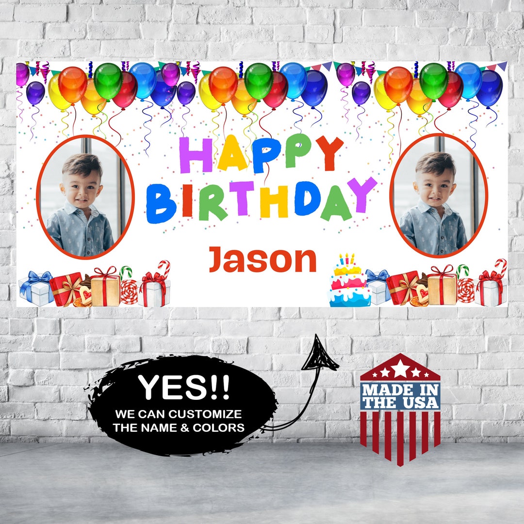 Colorful Balloons on Clean White Background Birthday Banner ...
