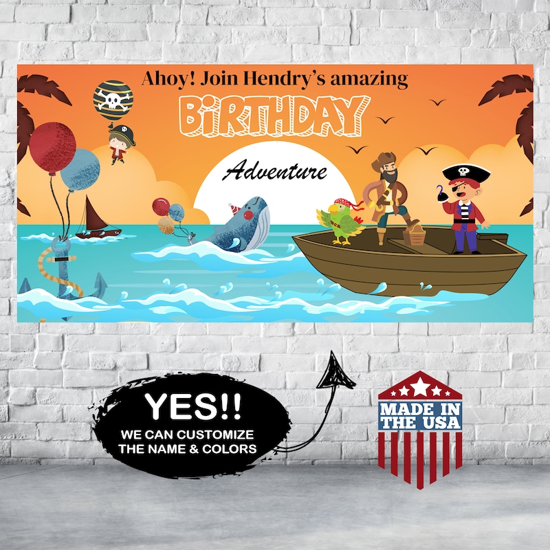 Pirate Banner - Etsy