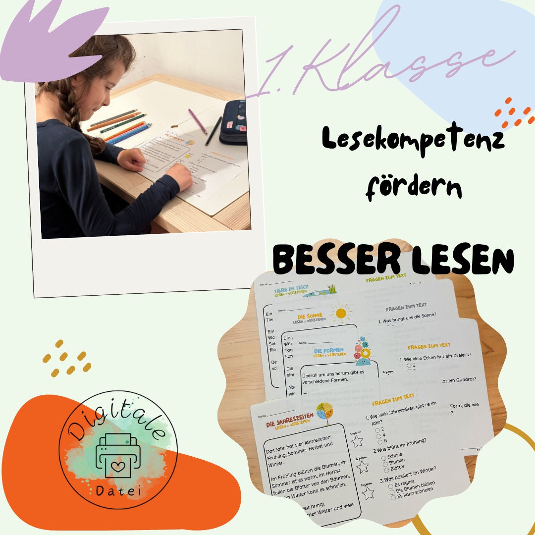 Reading Competence Support Sheets / Reading Comprehension - Etsy