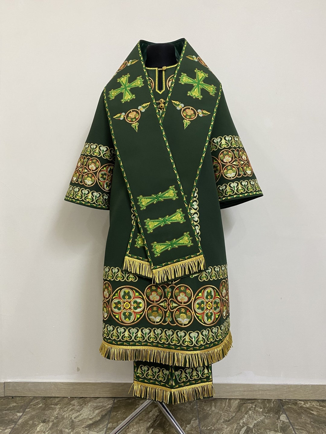 Bishop Set Vestment Machine Embroidery, Archbishop Vestments ...