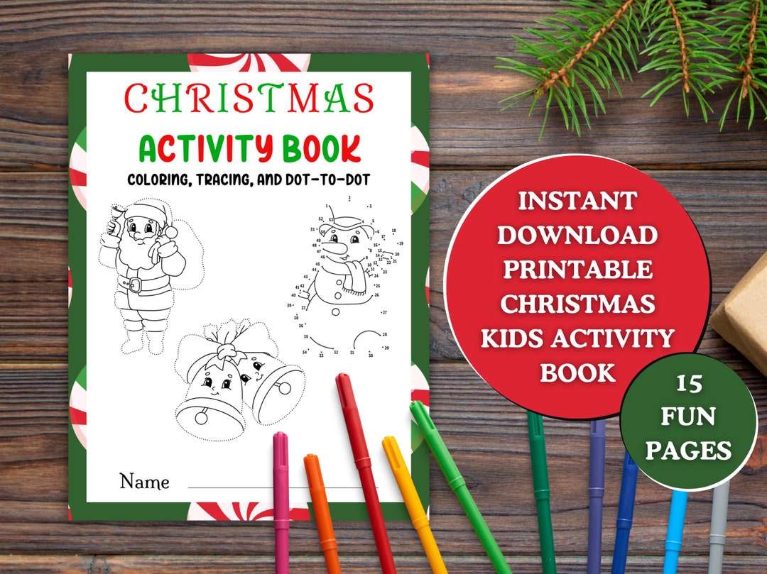 Printable Christmas Activity Book for Kids, Instant Download Christmas ...