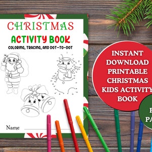 Printable Christmas Activity Book for Kids, Instant Download Christmas ...