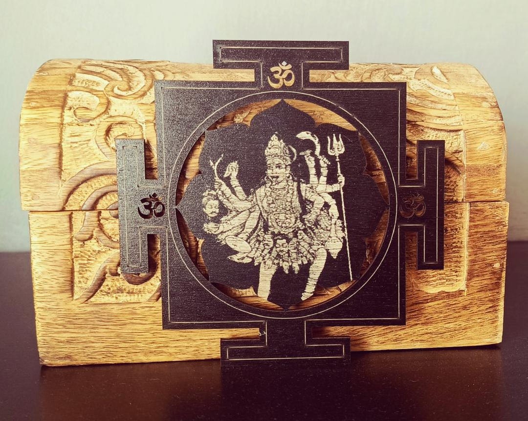Kali Yantra, Wooden Wall Decor, Tantra, Meditation, Yoga, Maha Kali ...