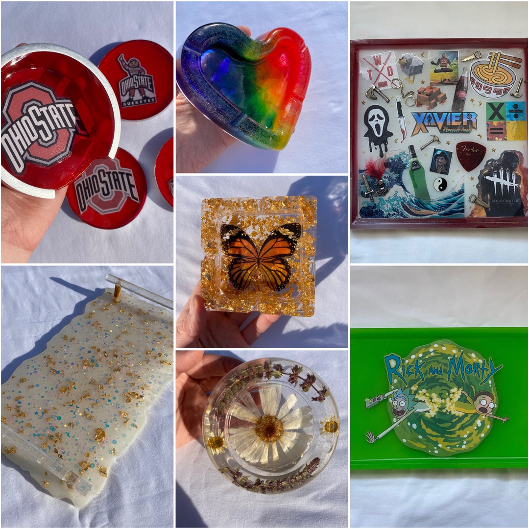 Custom Resin Coasters, Trays, Ashtrays - Custom Made & Personalized - Etsy