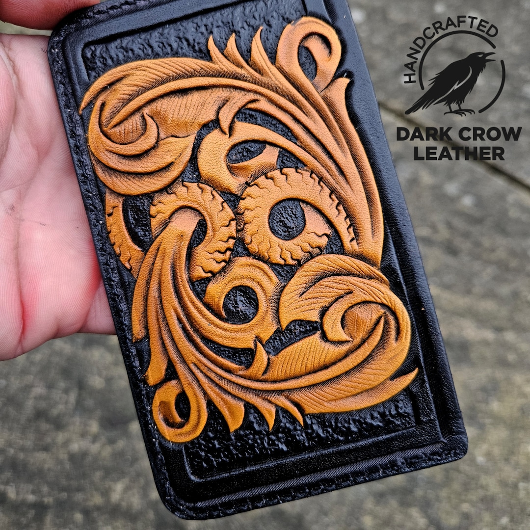 Handmade Leather Cardholder / Wallet ,hand Tooled With a Sheridan ...