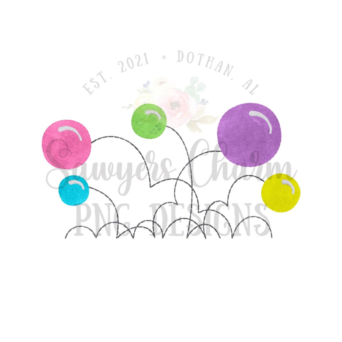 BUNDLE PNG Watercolor Bouncing Balls, Printable File, Sublimation Heat ...