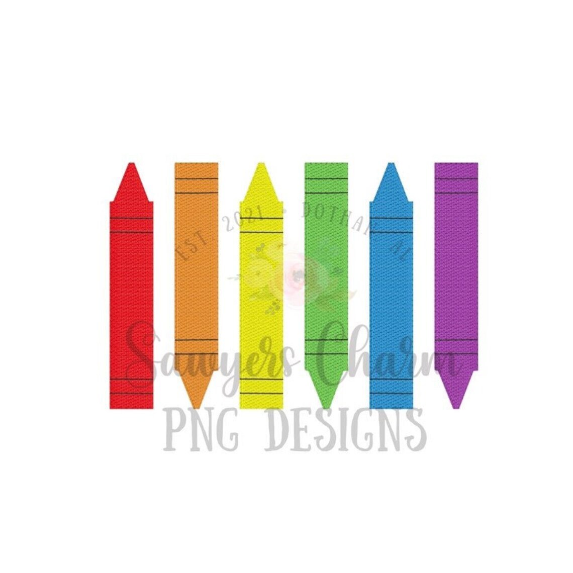 BUNDLE PNG Faux Embroidery Printable File - Sublimation Heat Transfer ...