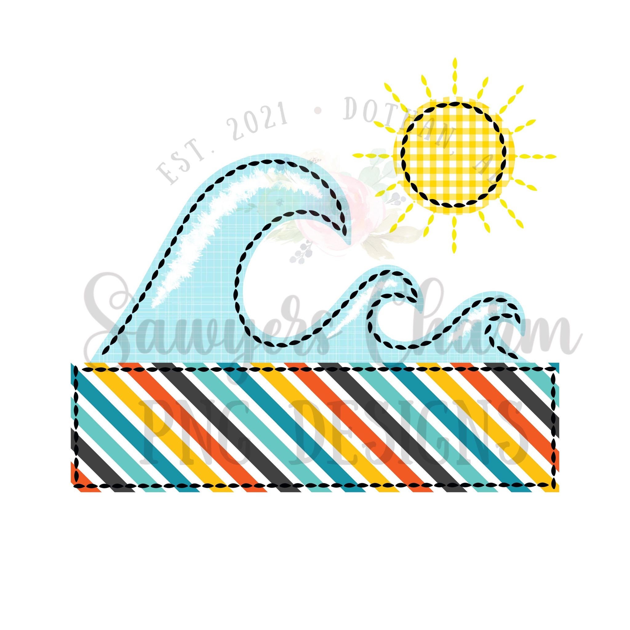 BUNDLE PNG Faux Bean Stitch Applique Printable File/sublimation/heat ...