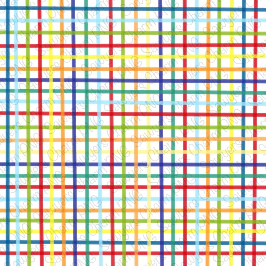Plaid Whimsical Primary Colors Check Digital Paper, Printable File ...