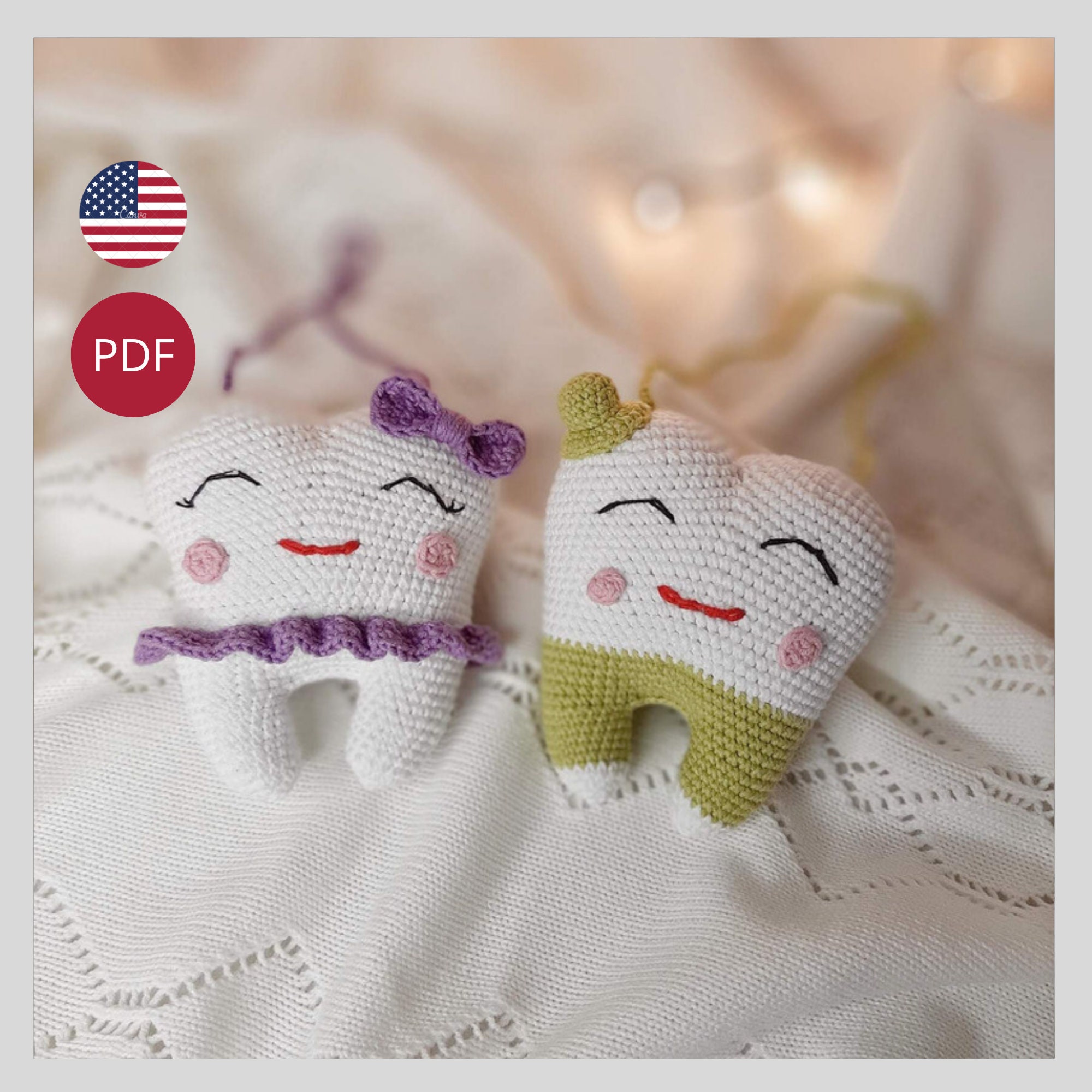 SET Tooth Fairy Crochet Pattern Tooth Fairy Amigurumi for - Etsy