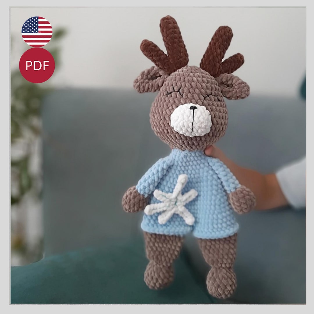 Crochet Deer Amigurumi Pattern: Snuggler Plush Toy (PDF Pattern) - Etsy