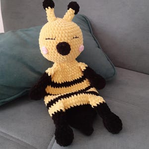 Crochet Bee Amigurumi Pattern: Plush Snuggler Sleep Toy (PDF Pattern ...