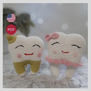 SET Tooth Fairy Crochet Pattern, Tooth Fairy Amigurumi for Girls and ...