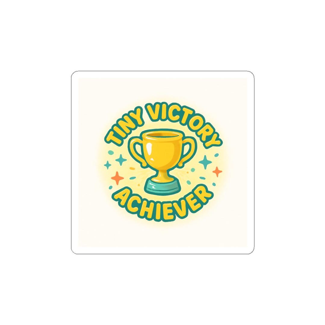 Tiny Victory Trophy Sticker | Achievement Kiss-cut Sticker - Etsy