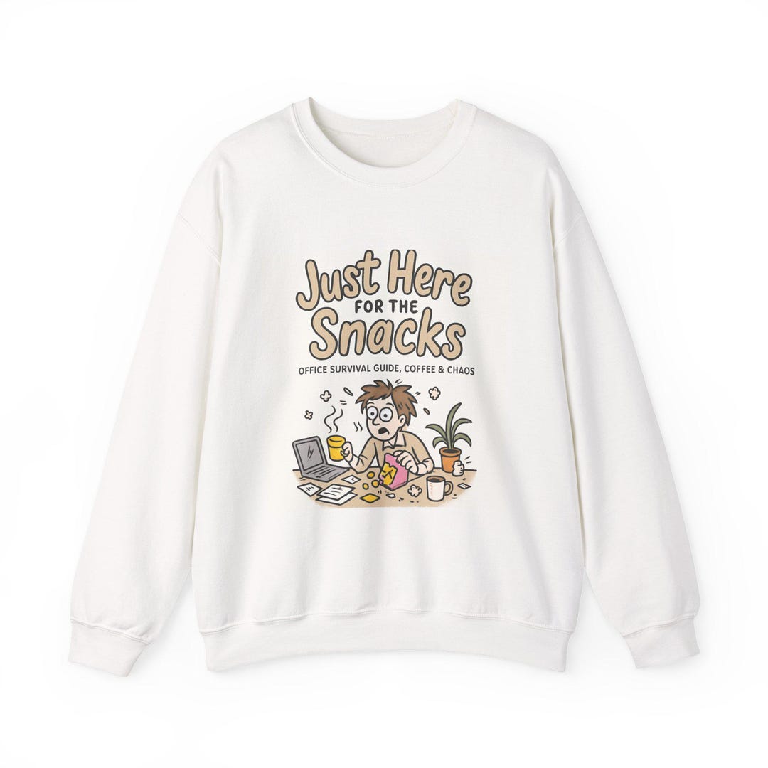 Just Here for the Snacks Crewneck Sweatshirt | Snack Lover Design - Etsy