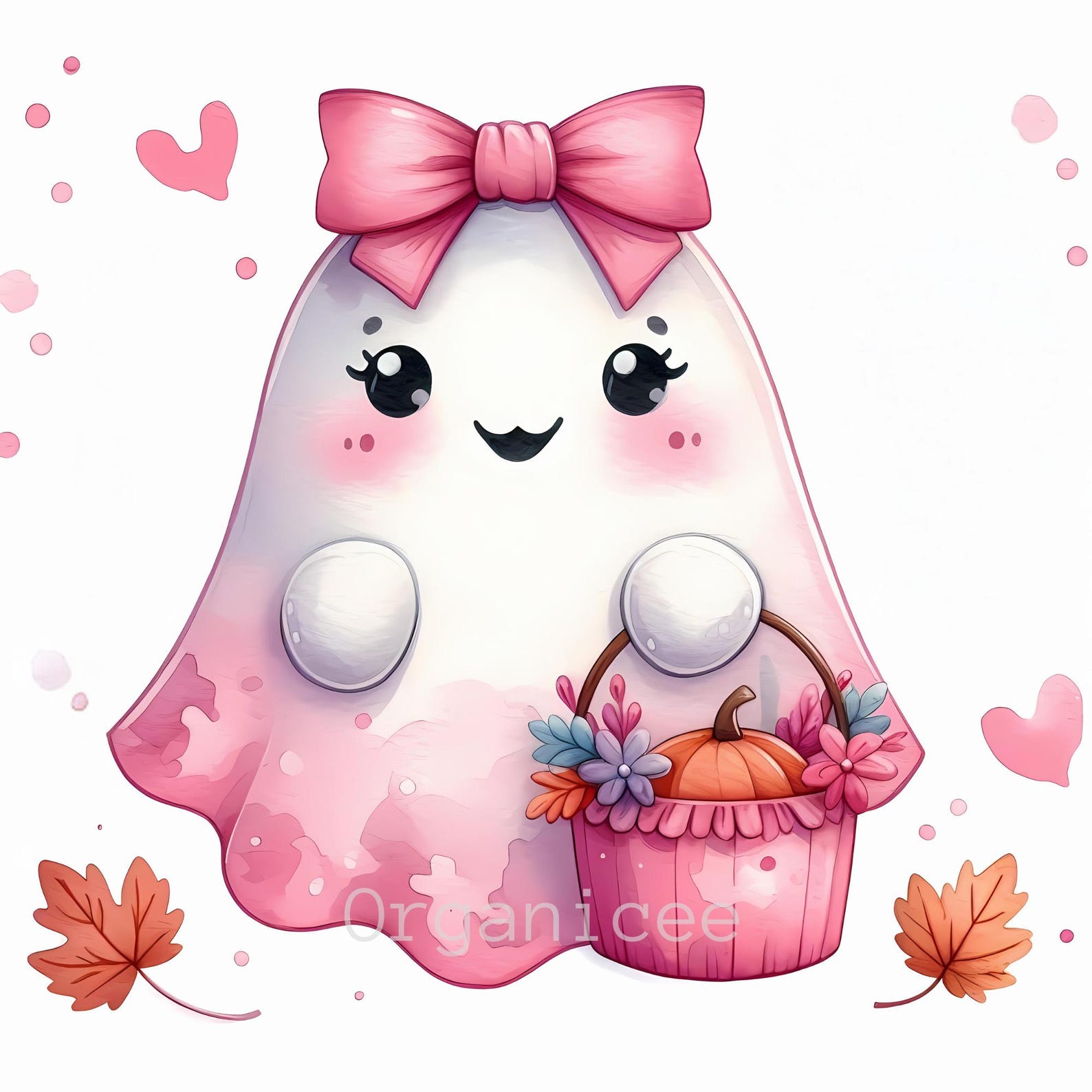 Candy Pink Coquette Ghost Halloween | 15 Sets | High Quality 300 DPI ...