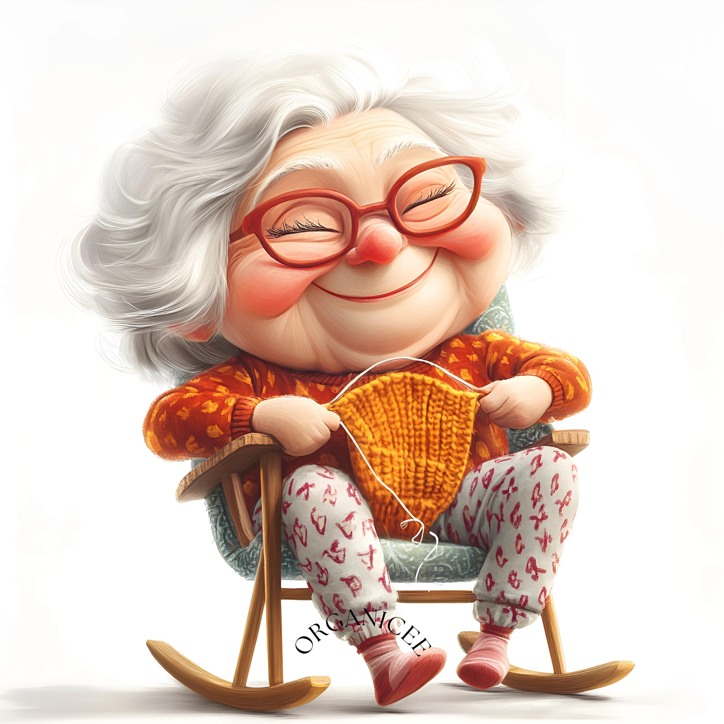 Crazy Old Lady Clipart Bundle | 25 High Quality 300 DPI Jpegs | Old ...