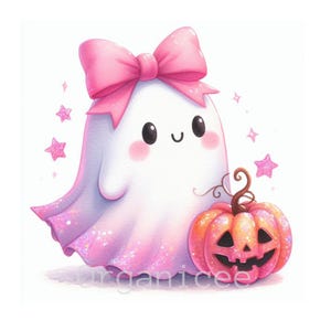 Pink Coquette Ghost Halloween: Disco Ball Pumpkin Jpegs (300 DPI) - Etsy