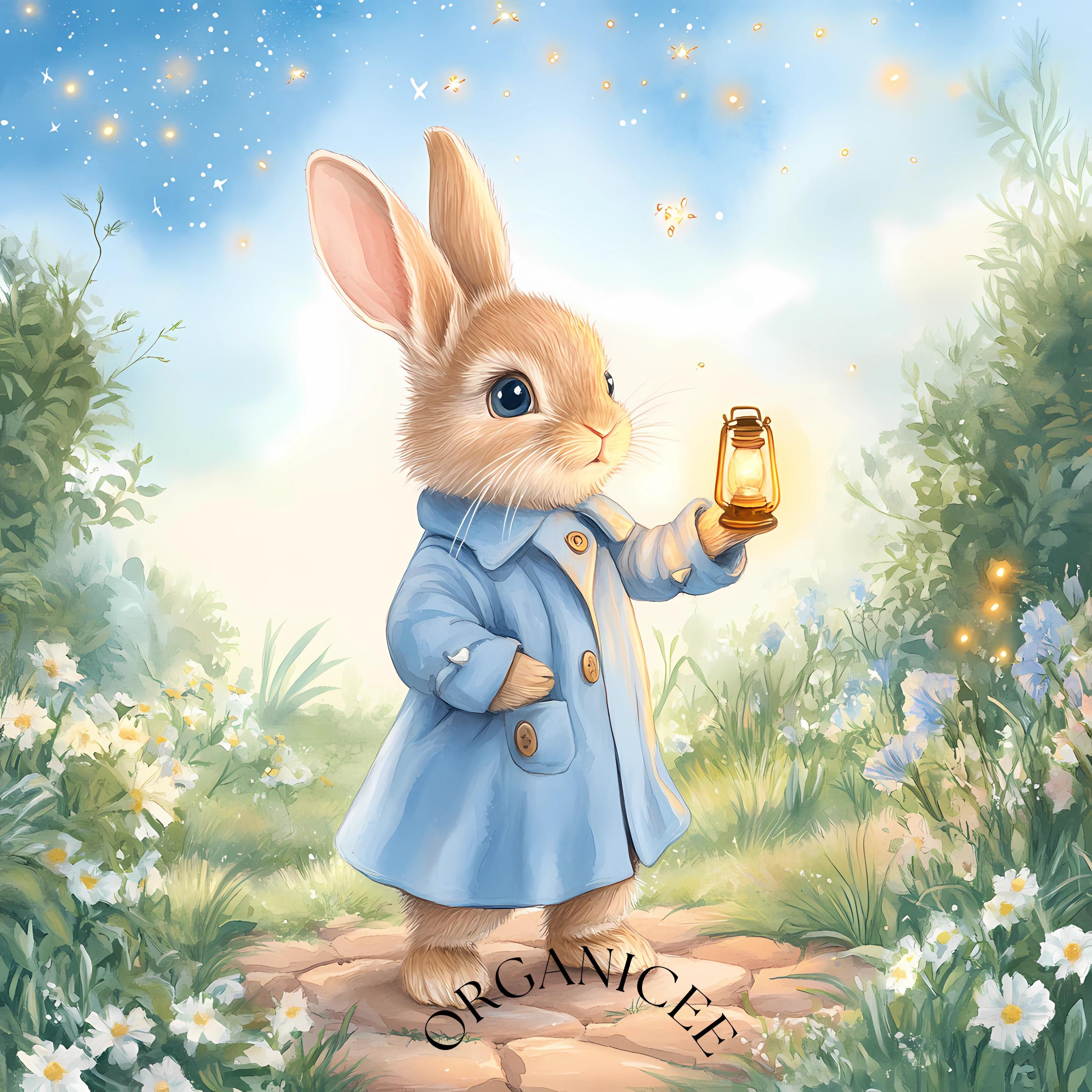 Easter Spring Bunny Peter Rabbit Clipart Bundle 12 Sets High-quality ...