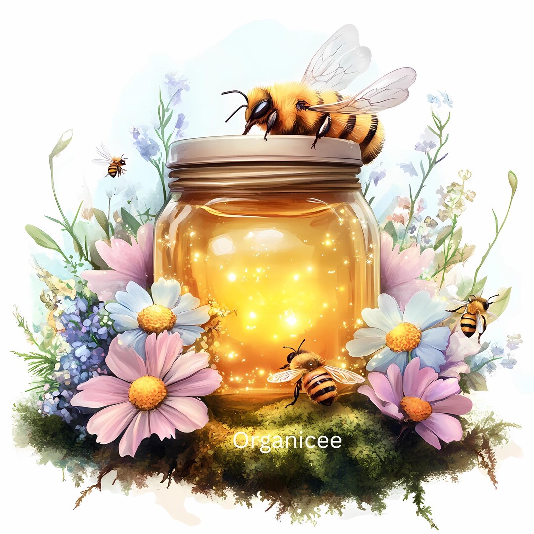 Honey Bee Clipart Bundle 10 Sets High-quality 300 DPI JPEG Spring ...