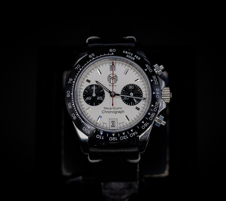 Panda Chronograph Meca Quartz Watch - Red Racing - Etsy