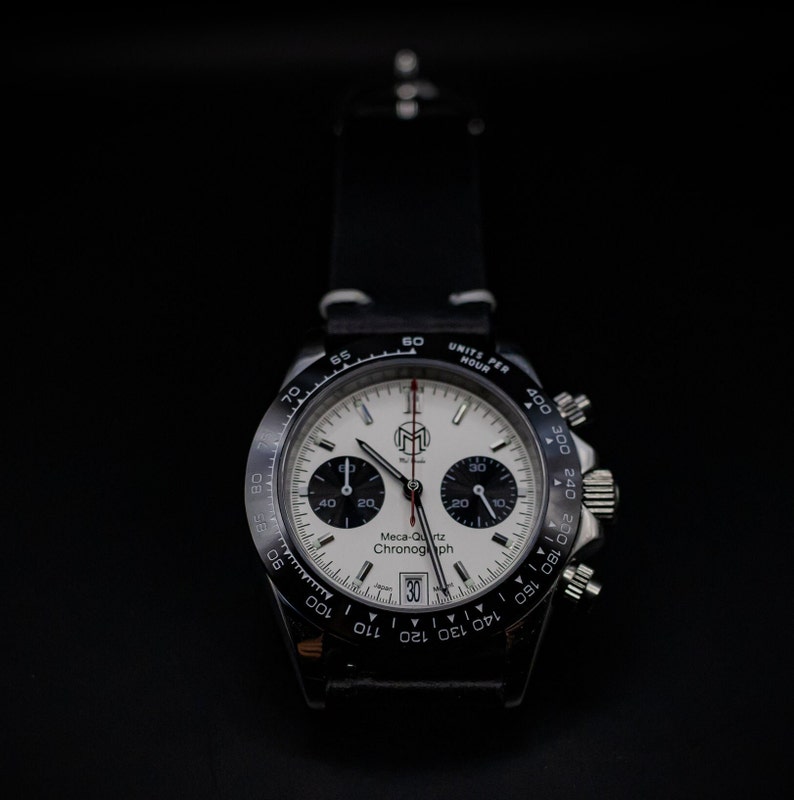 Panda Chronograph Meca Quartz Watch - Red Racing - Etsy