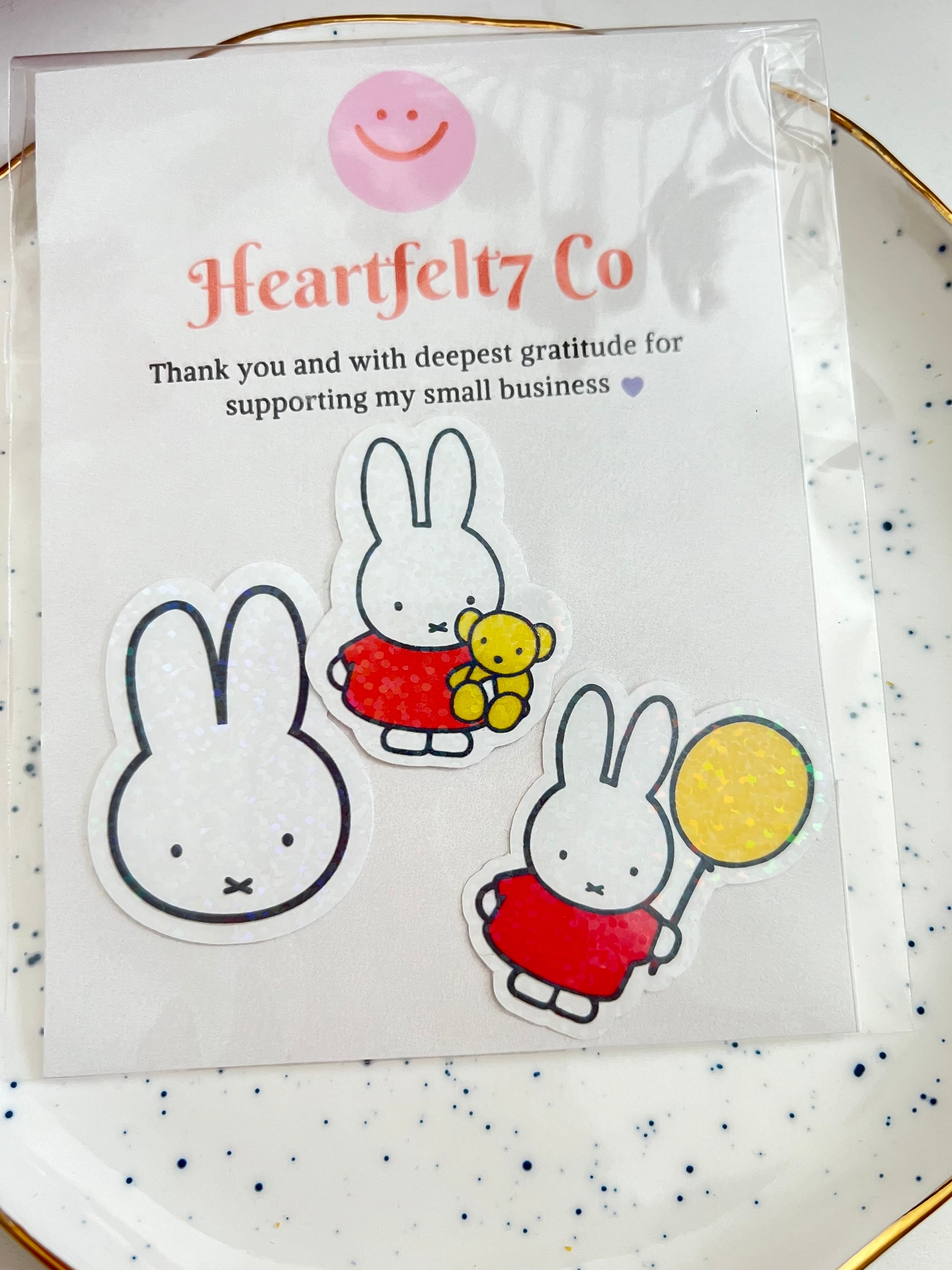 Miffy Holographic Waterproof Sticker 3pcs. Journaling Stickers Phone ...