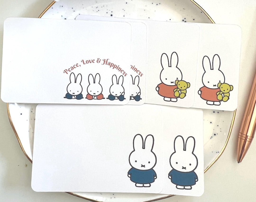 Miffy Notecard Set: Mini Blank Cards, Gift Tags - Etsy