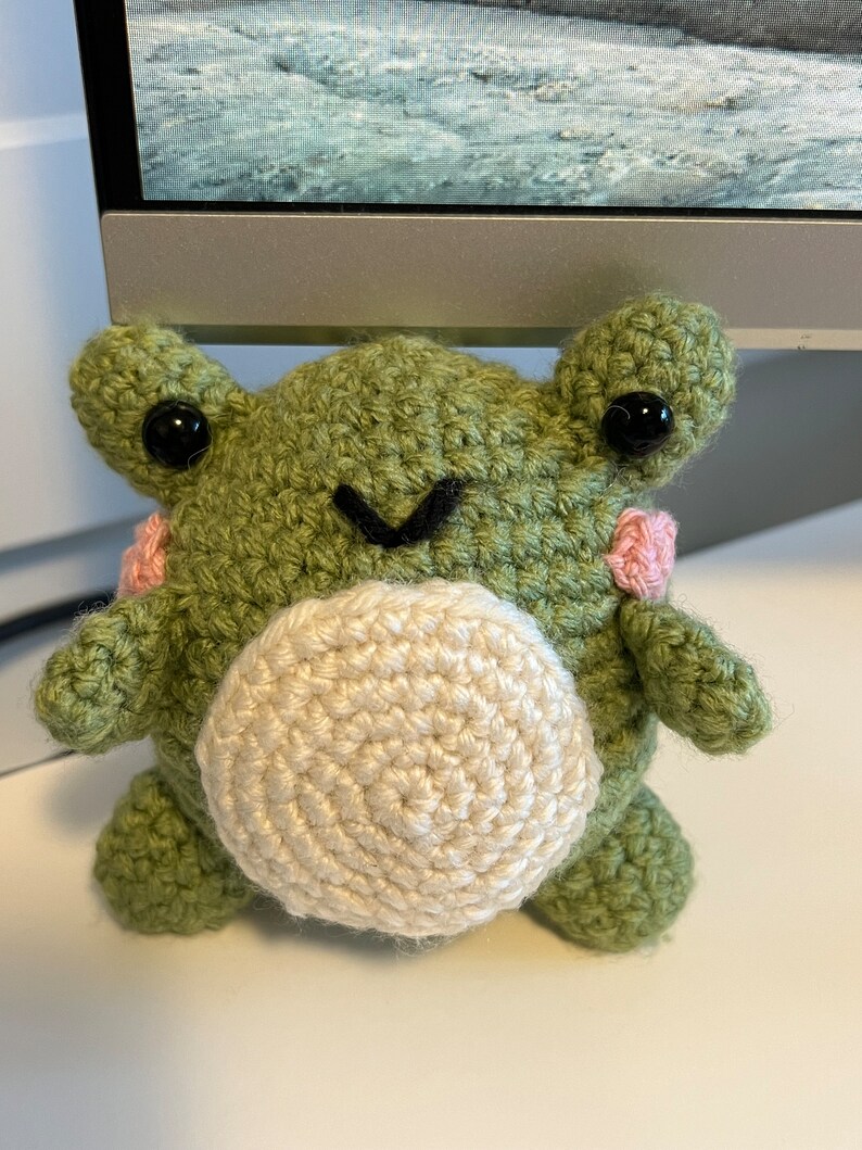 Handmade Crochet Frog Amigurumi: Adorable Cotton Plush Toy - Etsy