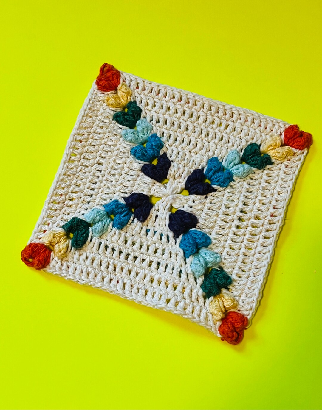 Rainbow Popcorn Granny Square Crochet Pattern - Step-by-step Guide - Etsy