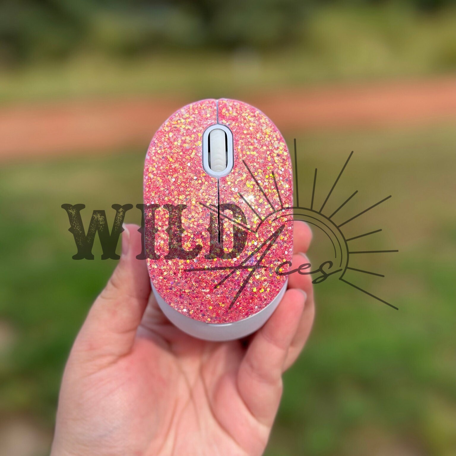 Custom Wireless Glitter Mouse - Etsy