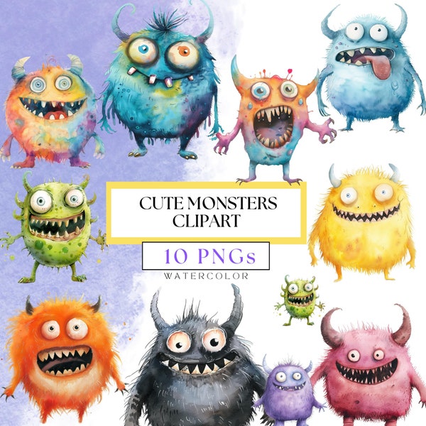 Monster Clip Art - Etsy