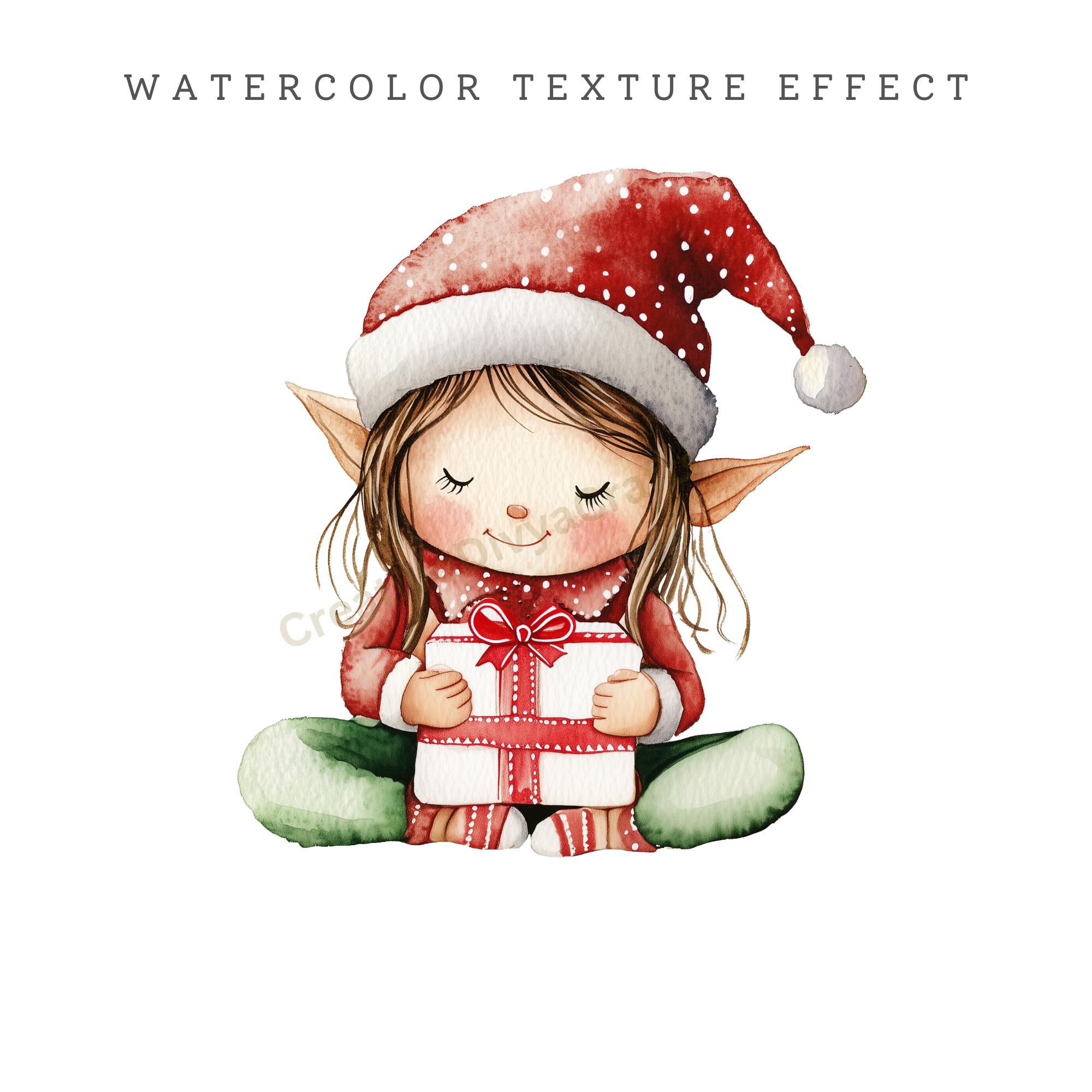 Santa's Workshop Clipart - Watercolor Christmas Clip Art Graphics ...