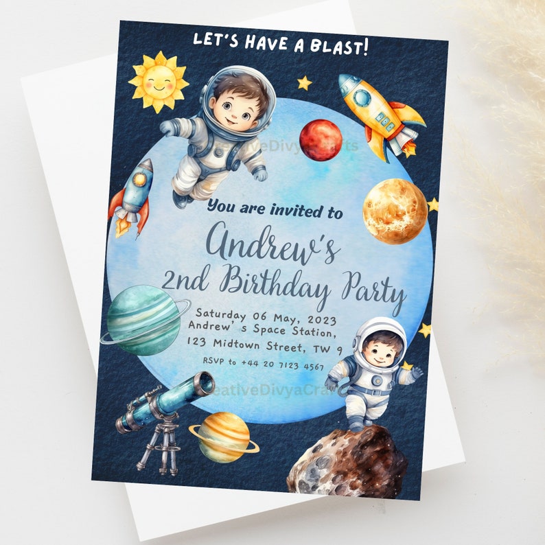 Watercolor Astronaut Boy Clipart, Outer Space Astronaut Image, Space ...