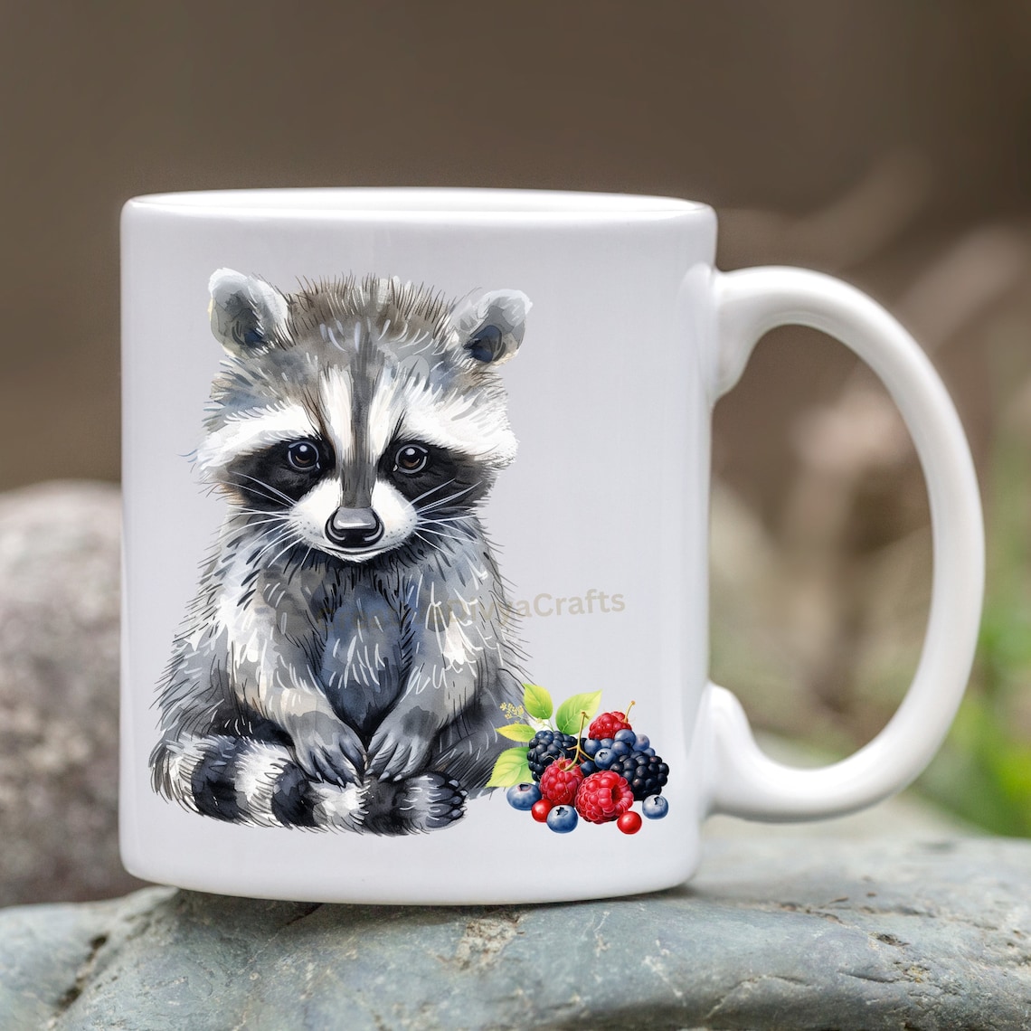 Cute Watercolor Raccoon Clipart - Forest Animal Clip Art - Funny Baby ...