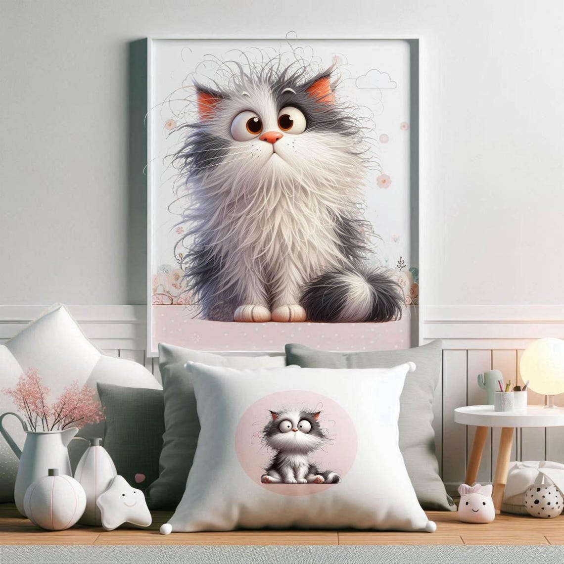Cute Crazy Cats Clipart - Funny Quirky Cats PNG - Frazzled Cat Clip Art ...