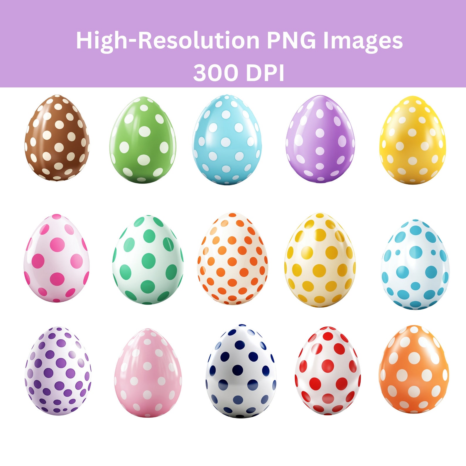 Easter Eggs Clipart, Cute Easter Eggs Png, Polka Dot Easteregg Clip Art ...