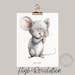 Whimsical Cute Little Mouse Clipart / Watercolor Cute Funny Animal PNG ...