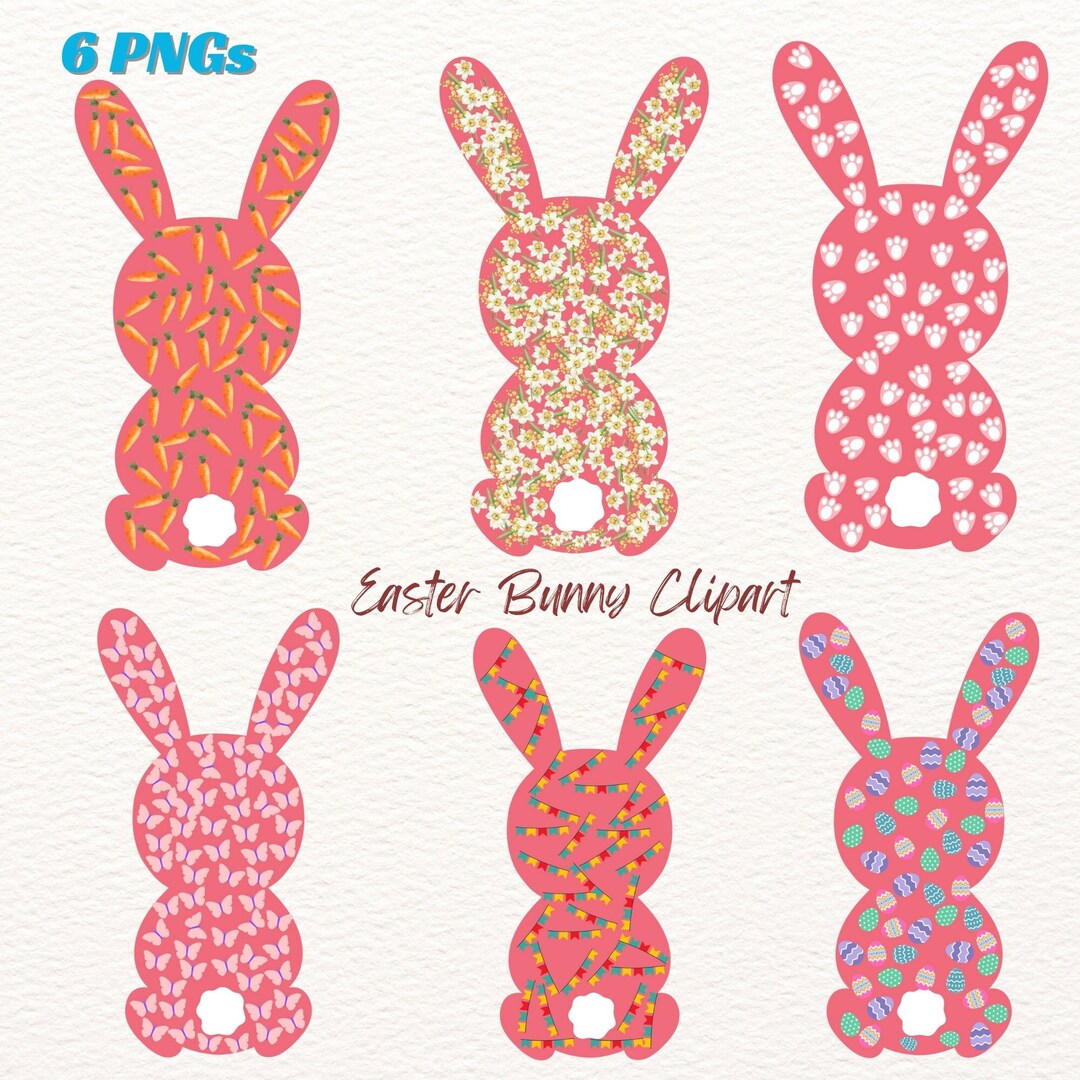 Easter Bunny Rabbit Clipart, Easter Design Elements, Bunny Rabbit ...