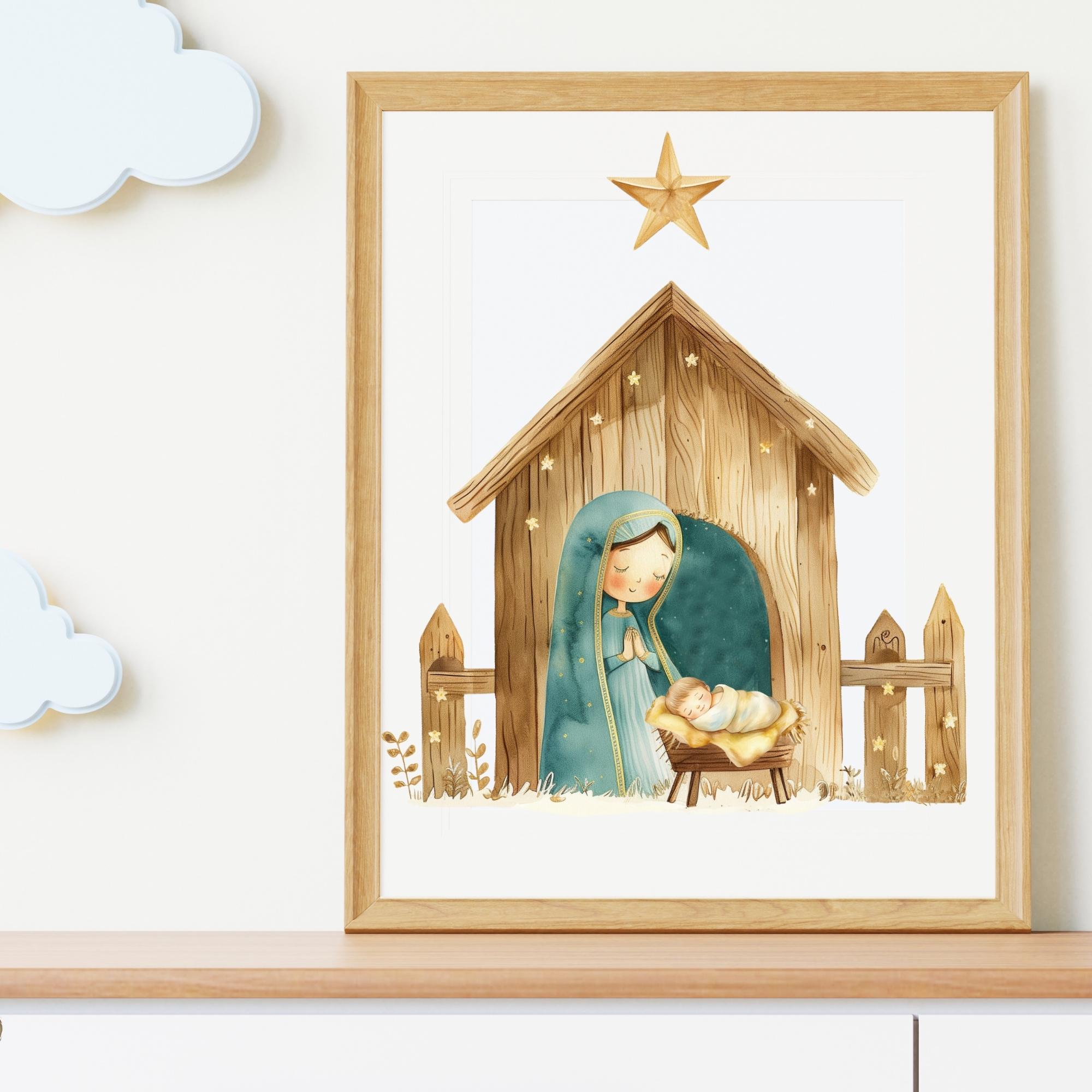 Watercolor Nativity Clipart - Christmas Story PNG Images - Digital ...