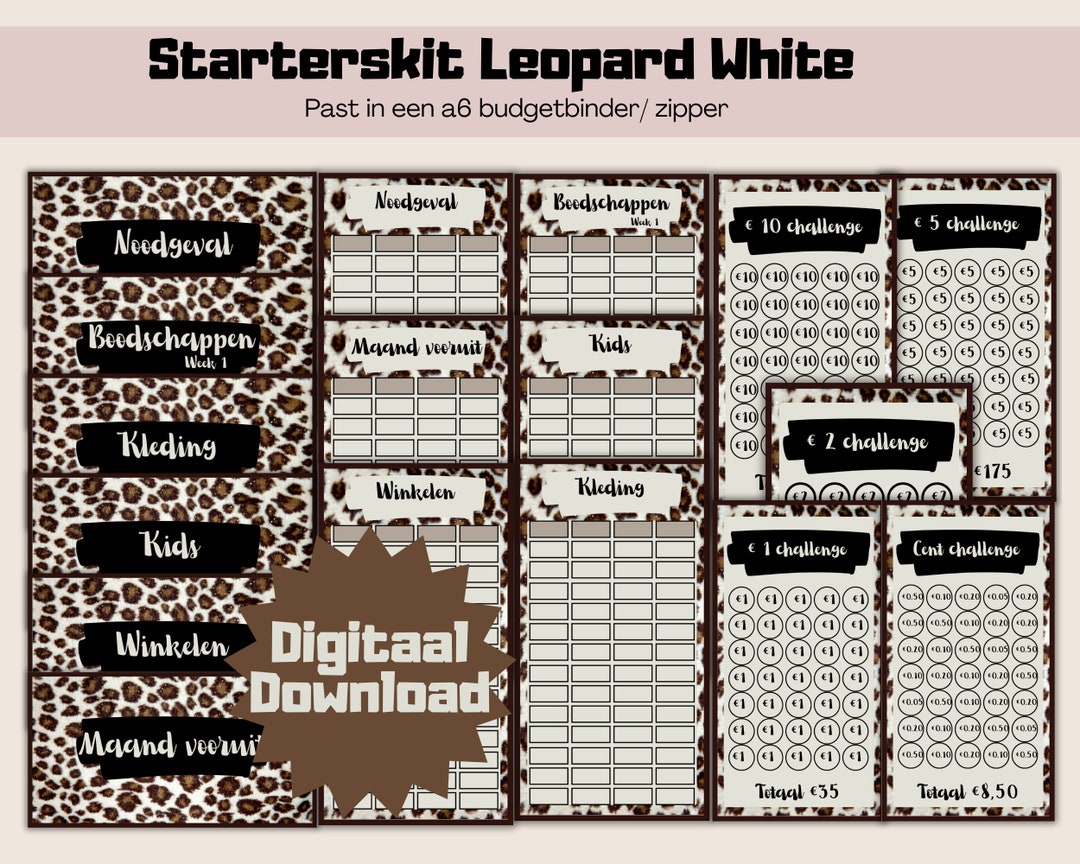 The Leopard White Starter Kit32 Dashboards and Trackers10 Euro Challenge5 Euro Challenge 2 Euro ...