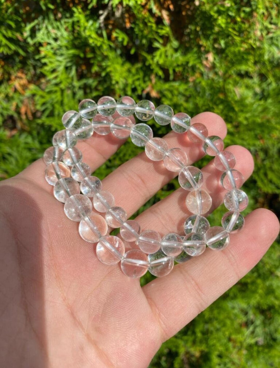 Clear Malachite Bracelets: Handmade Unique Crystal Bracelet Beaded and ...