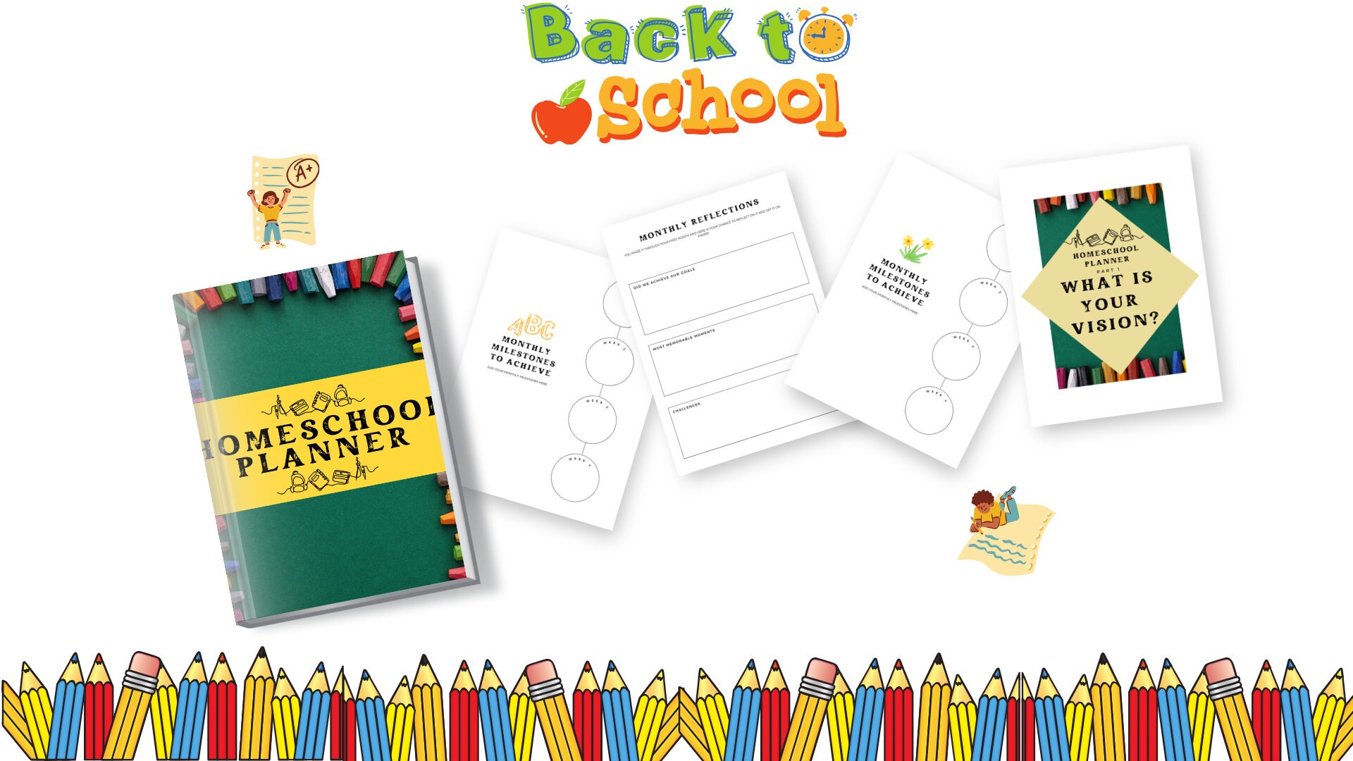 Homeschool Planner 2024-2025 Printable, 2024 2025 2026 Digital Planner ...