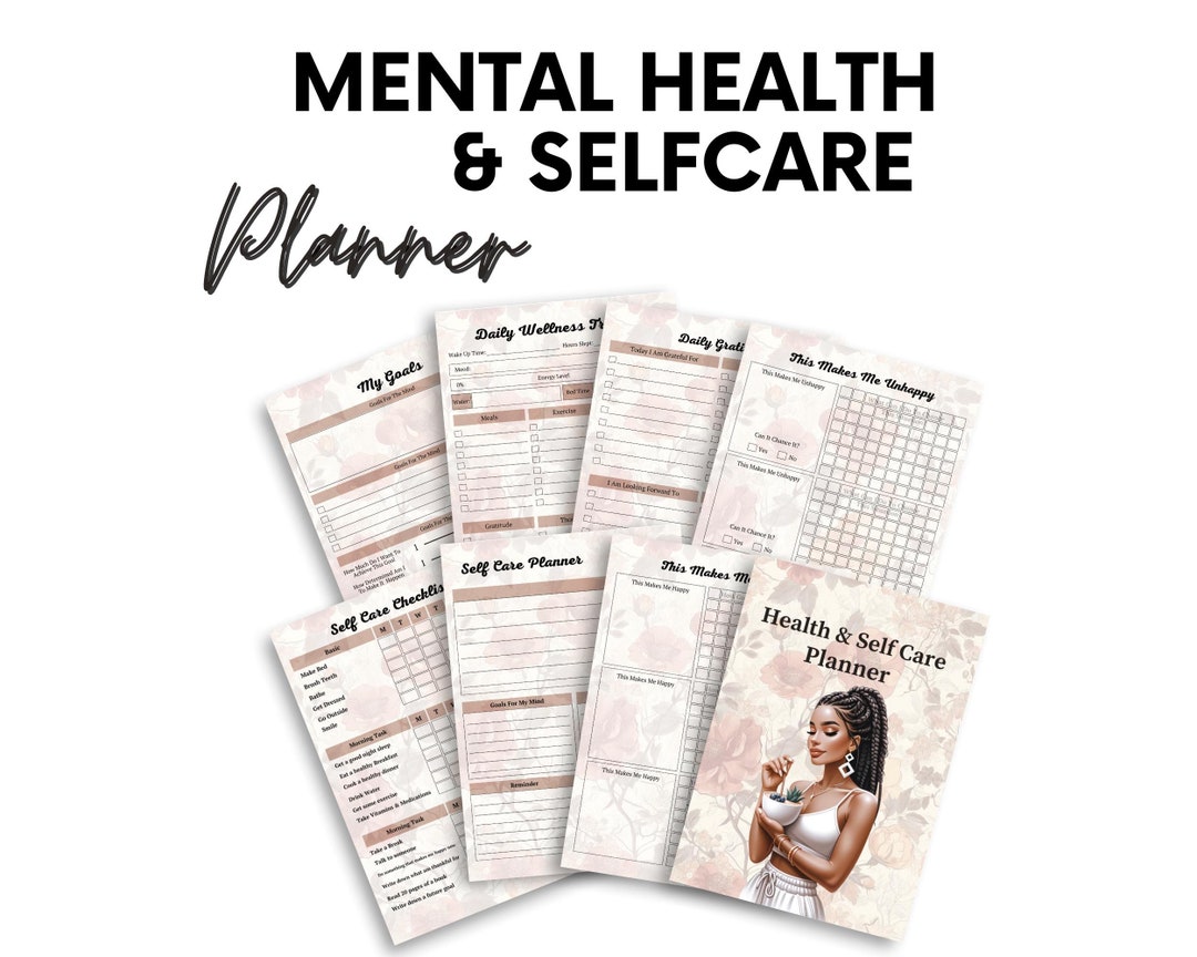 Mental Health Self Care Love Planner Journal Printable Worksheet Kit ...