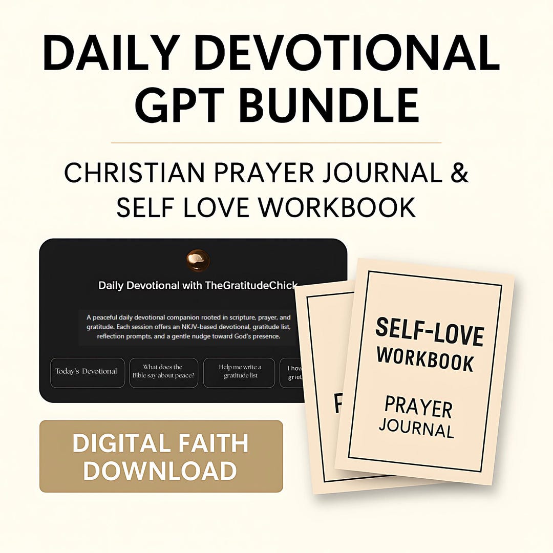 Christian Daily Devotional GPT Bundle | Printable Prayer Journal & Self ...