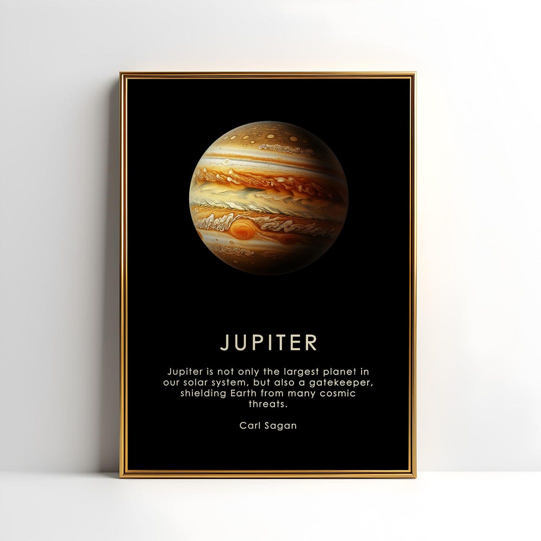 Jupiter Poster, Space Travel Print, Quote Poster, Moon & Stars, Modern ...